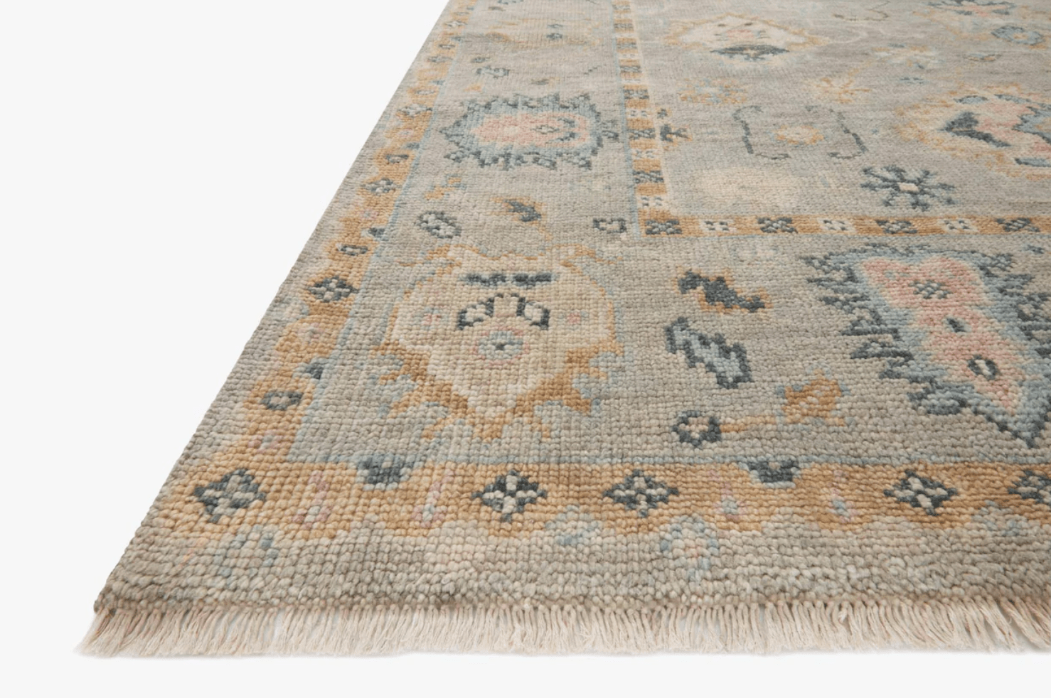Ivy Rug in Grey/Gold - by Loloi | Hand-Knotted Wool Rug | Free Shipping ...